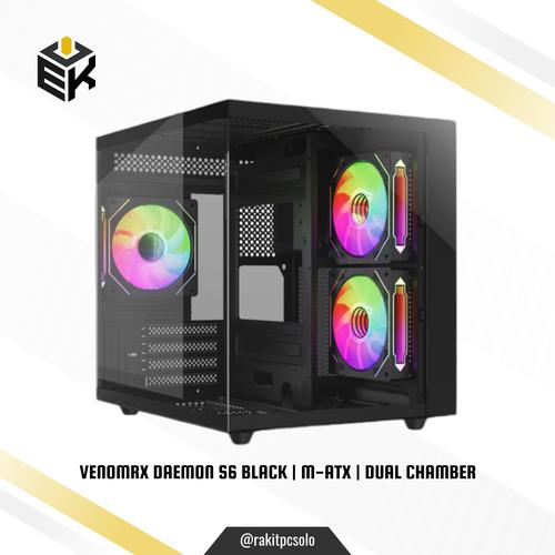 Jual VenomRX Daemon S6 Tempered Glass M-ATX Gaming Case - Putih - Kota ...
