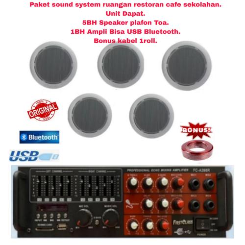 Jual paket speaker ceiling Toa ZS 658R 5Titik sound system ruangan ...