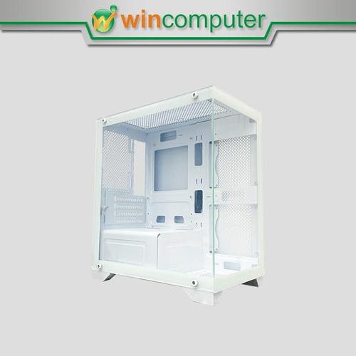 Jual Casing PC Cube Gaming Bluey WHITE - Tempered Glass, mATX, No Fan ...