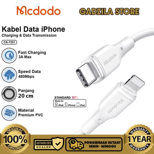 Jual MCDODO CA-729 KABEL TYPE-C TO LIGHTNING IPHONE 11 PD FAST CHARGING ...