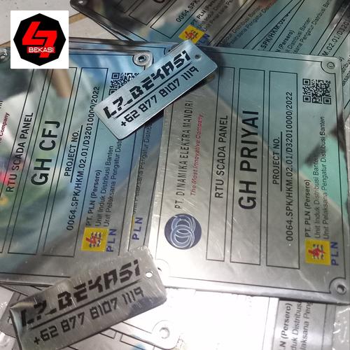 Jual Nameplate Stainless Kuningan Aluminium Plat Grafir Etching Anodize ...