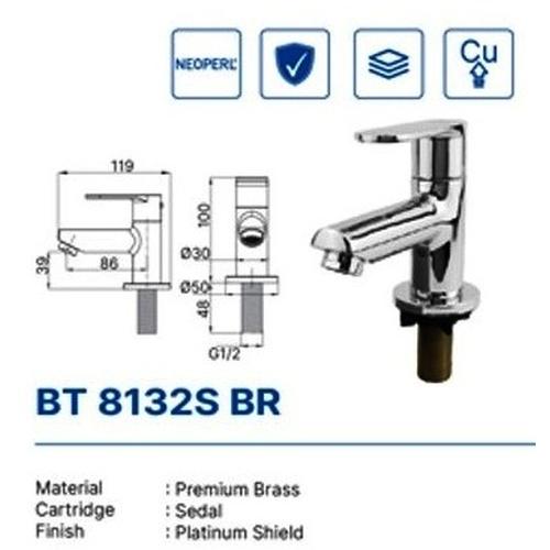 Jual BASIN TAP DEKKSON BT 8132S BR CP Short Single Lever Brass Basin ...