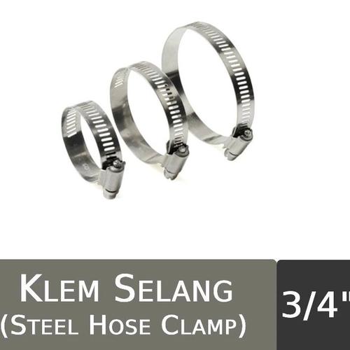 Jual Klem Selang 3/4 inch / Hose Clamp Stainless Steel 3/4” - Kota ...