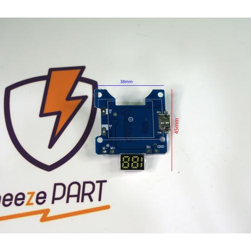 Jual modul Cass charger type c 3.7v 18650 display dengan switch on off ...