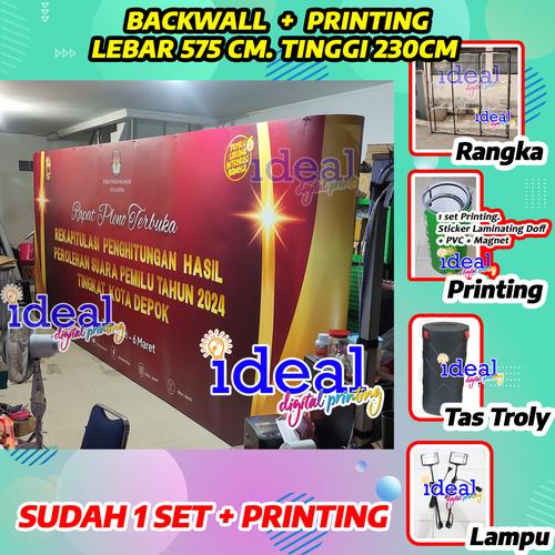 Jual Backwall backdrop pameran portable MODUL 3x7 Lebar 575cm TInggi ...