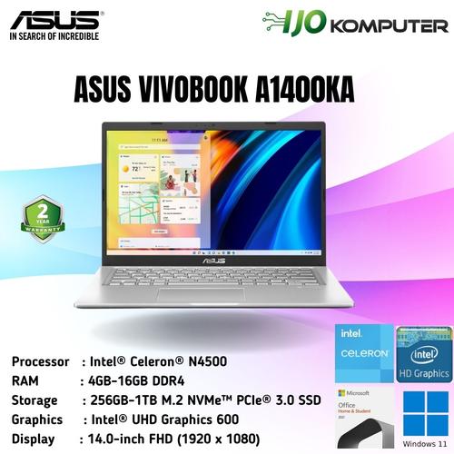 Jual ASUS VIVOBOOK A1400KA - N4500 8GB 256GB SSD/512GB SSD/1TB SSD ...