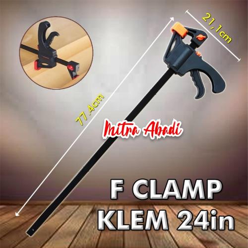 Jual F Clamp Klem 24in 24 inch / Catok Kayu F 60 cm / Ratchet Grip ...