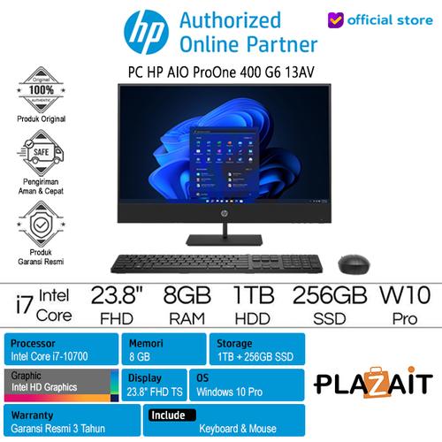 Promo PC HP AIO ProOne 400 G6 13AV i7-10700 16GB 1TB+256gb ssd 23.8 ...