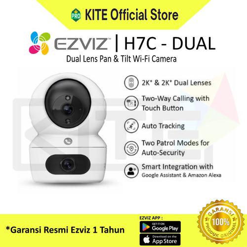 Jual Ezviz H7c Dual-Lens 2K+ & 2K+ Smart Home Wifi Pan Tilt IP Camera ...