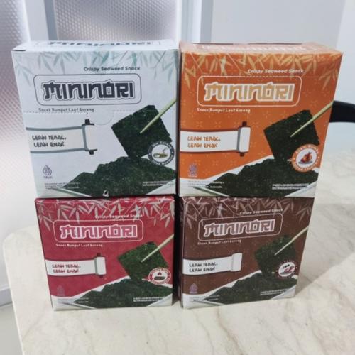 Jual Snack Rumput Laut Mininori Seaweed mini nori (box isi 12) Snek ...