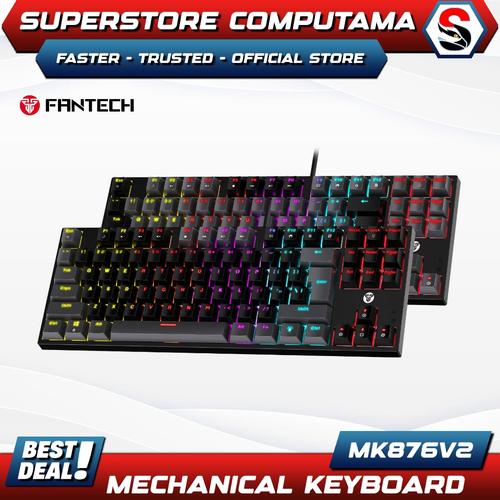 Promo Fantech ATOM MK876V2 RGB Gaming Mechanical Keyboard TKL - BLACK ...