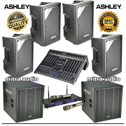 Jual Paket Sound Karaoke Speaker Aktif ASHLEY 12 Inch + Subwoofer Aktif ...