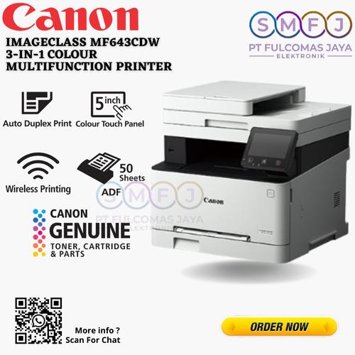 Jual Canon MF 643cdw ImageClass MF643cdw 3-in-1 Multifunction Color ...