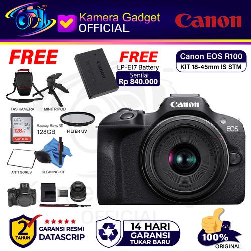 Promo Canon EOS R100 Kit 18-45mm IS STM - Mirrorless Camera R 100 Resmi ...