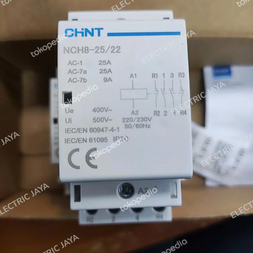 Jual Contactor/Kontaktor Modular Din Rail Chint NCH8-25/22 4P 25A 2NO 2NC - Jakarta Pusat ...