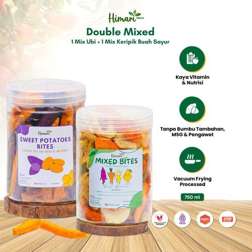 Promo Himari Double Mix Keripik Buah Sayur Kering & Mix Stik Ubi Ungu ...