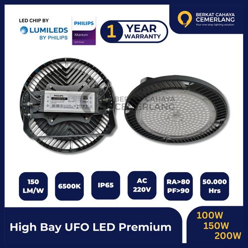 Jual Lampu UFO High Bay PREMIUM 100W 150W 200W Lampu HighBay LED Pabrik ...