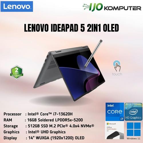 Jual LENOVO IDEAPAD 5 2IN1 14 OLED i7 13620H 16GB 512GB SSD 14" WUXGA ...