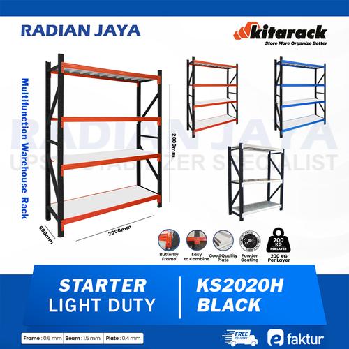 Promo Rack Gudang 2 Meter Multifungsi 200KG 4 Layer- KS2020 KITARACK ...