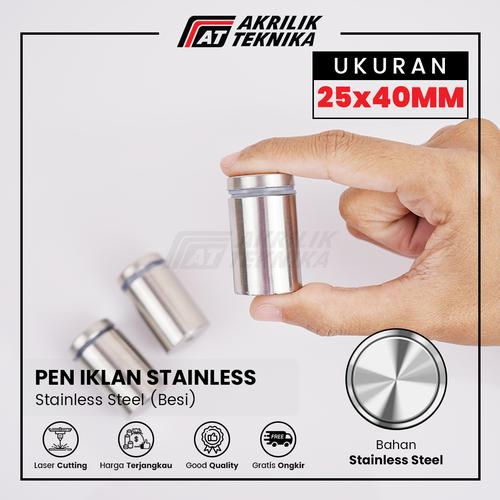 Promo PEN IKLAN 25X40 STAINLESS / BAUT AKRILIK / BAUT KACA SIGN BOARD ...