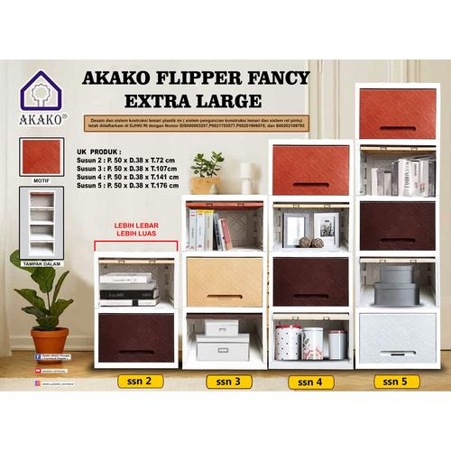 Jual Akako Flipper Fancy Lemari Susun 3, 4, 5 / laci plastik / rak ...
