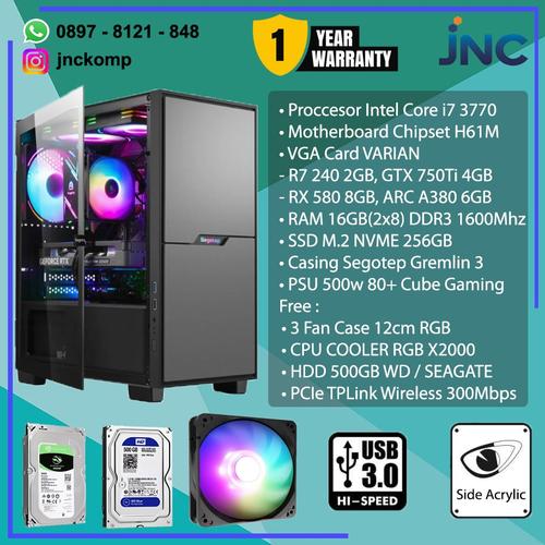 Promo CPU Rakitan Baru Intel Core i7-3770 3,4Ghz PC Komputer Gaming ...