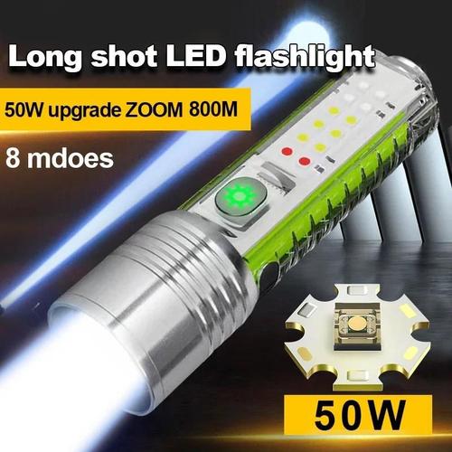 Promo Senter LED Super Terang 8 Mode Glow In The Dark Senter Zoom Mini ...