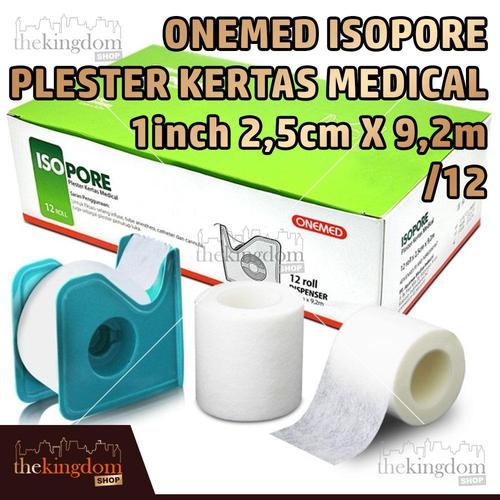 Jual Onemed Isopore 1 inch 2,5cm x 9,2m /12 BOX Plester Kertas Medical ...