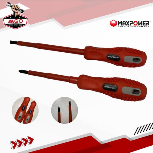 Jual Maxpower Obeng Listrik Plus Minus 1000V / Isolator Screwdriver ...