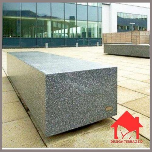 Jual bangku balok hitam bahan teraso | bangku terrazzo - Kota Depok ...