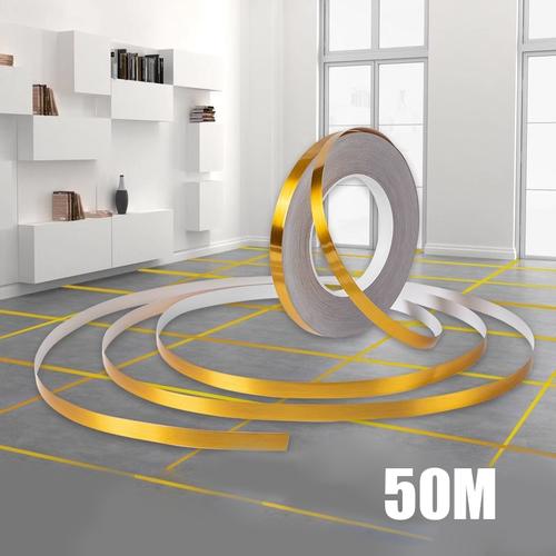 Jual 1.5cm*50meter Gulungan Stiker Pembatas Keramik Stiker Emas Pita ...