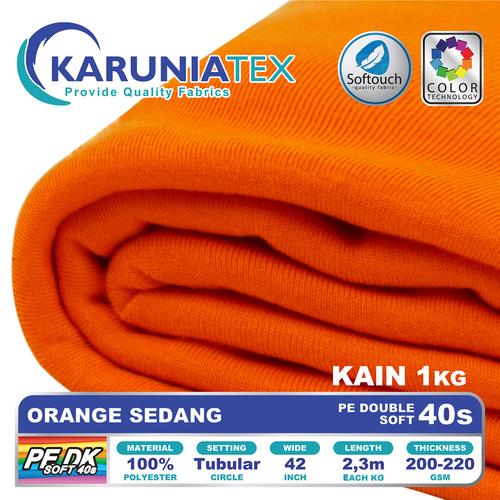 Jual Kain Bahan Kaos PE Double Soft Premium Kiloan | Orange Sedang ...