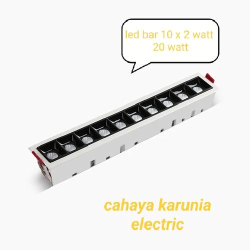 Jual lampu downlight bar 20 watt / spot light 10 mata 10x2w / downlight ...