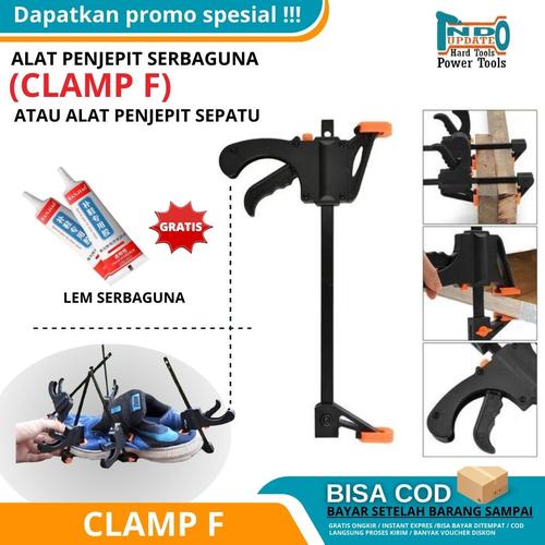 Jual Klem F 8 Inch Inci Quick Release Clamp Kayu Alat Press Jepitan ...