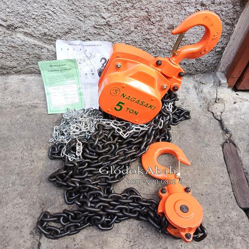 Jual Chain Block Takel 5 Ton x 5 Meter NAGASAKI Japan Alat Angkat ...