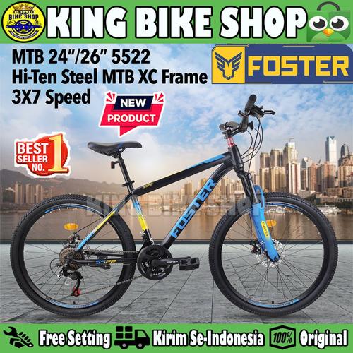 Jual Sepeda Gunung MTB FOSTER 5522 Ukuran 24 26 Inch Dewasa Remaja Rem ...