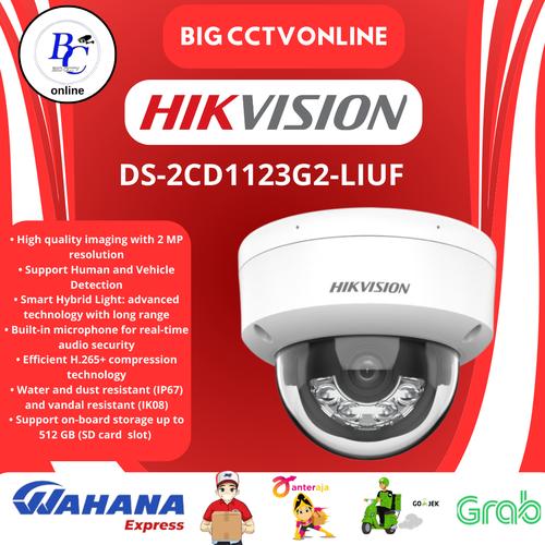 Jual HIK DS-2CD1123G2-LIUF-HIKVISIONIP CAMERA INDOOR 2 MP Smart Hybrid Light Fixed Dome Network ...