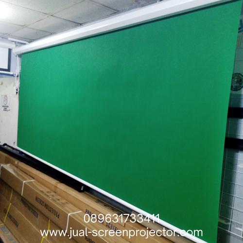 Jual layar green screen motorized /green screen elektrik 178cm x 178cm ...