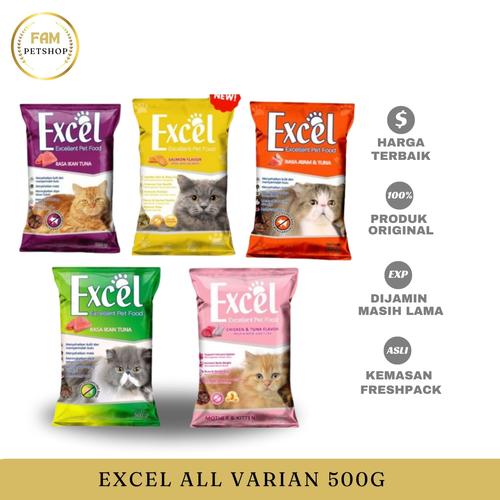 Jual Excel Cat Dry Food 500gr - Makanan Kering Kucing - HIJAU (DONUT ...