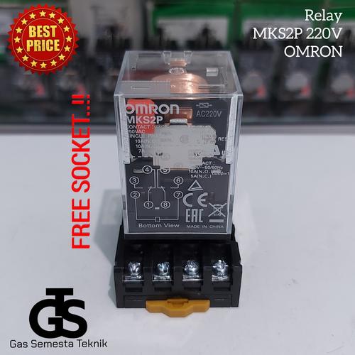 Jual RELAY MKS2P 220V 8 PIN 10A OMRON + SOCKET - Kota Bekasi - Gas Semesta Teknik | Tokopedia