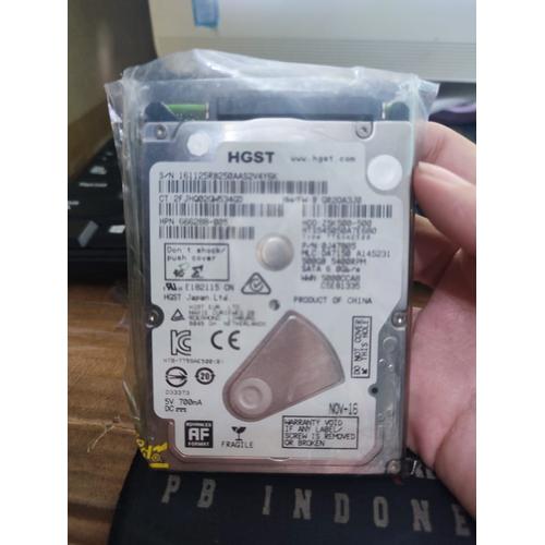 Jual Hardisk HGST/Hitachi 500GB Sata 2.5" HDD Internal Laptop Note Book ...