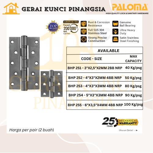 Jual PALOMA Engsel Pintu Jendela Hinge Kupu Butt Plat Kayu Aluminium PVC Hinges Door Window ...