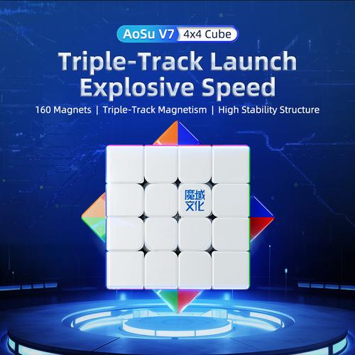 Jual Rubik Murah MoYu AoSu V7 4x4 UV Coated Dual Track/Triple Track ...