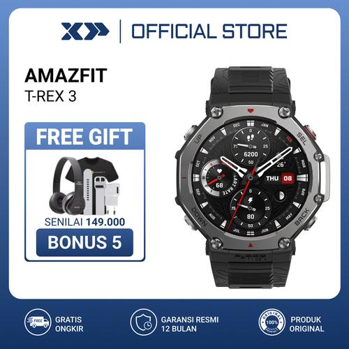Jual Amazfit T-Rex 2 & T-Rex Pro Smartwatch Military Grade - Garansi Resmi - T-Rex 3 Onyx, Bonus ...