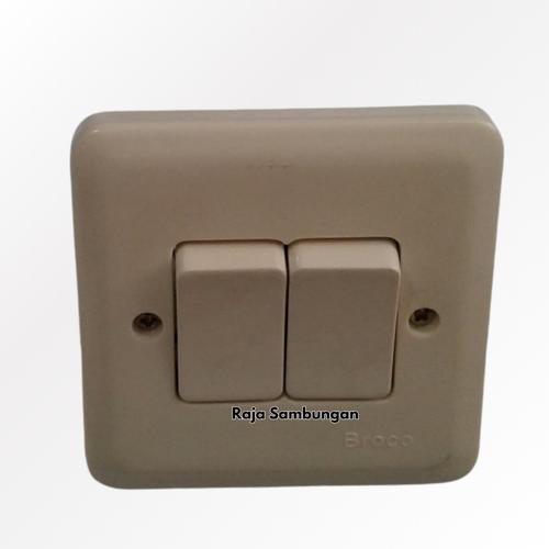 Jual Saklar Seri Tanam Double Broco 6622 Switch 2 Gang On Off Sakelar ...