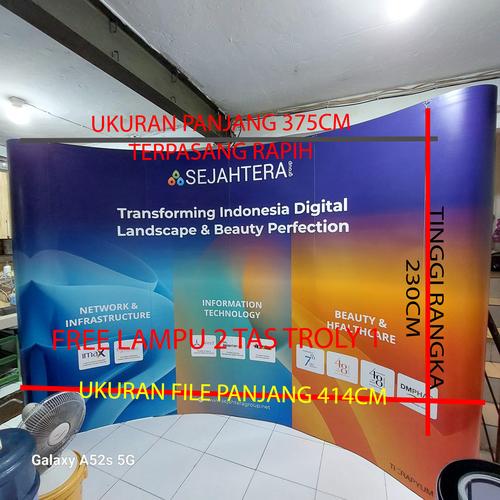 Jual Backwall, Backdrop Pameran, Backdrop portable Curve 3x4 Non PRINT ...