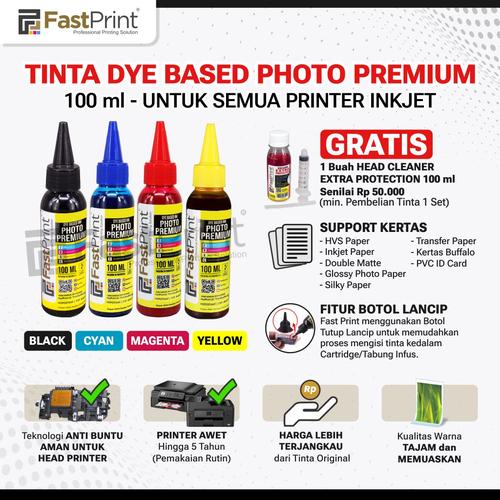 Jual Tinta Refill Dye Based Photo Premium 100ML - Yellow - Jakarta ...
