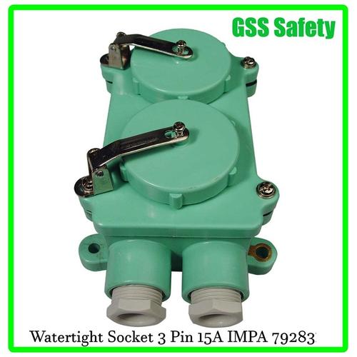 Jual Marine Socket IMPA 792831 - Receptacle Twin Watertight 3Pin 15A ...