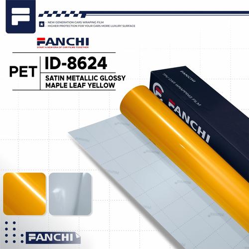 Jual 50CM Sticker FANCHI ID-8624 Satin Metallic Maple Leaf Yellow PET ...