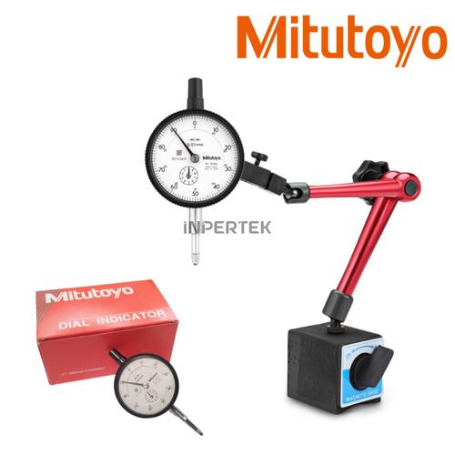 Promo Paket Dial Indicator Mitutoyo 2046A+ Magnetic Base Flexible Besar ...